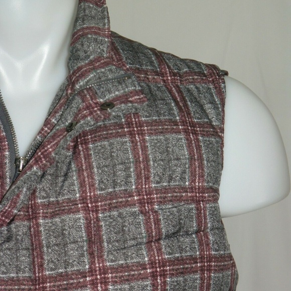 Isaia | Jackets & Coats | Isaia Opallone Quilted Gray Plaid Down Puffer ...